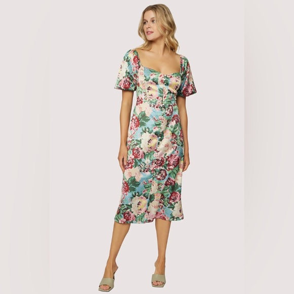 Lost + Wander | Dresses | Floral Print Midi Dress Lost And Wander ...